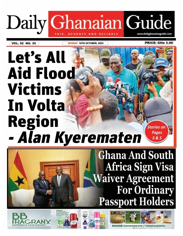 Daily Ghanaian Guide, Monday, 16th October, 2023 – Ghana News Stand
