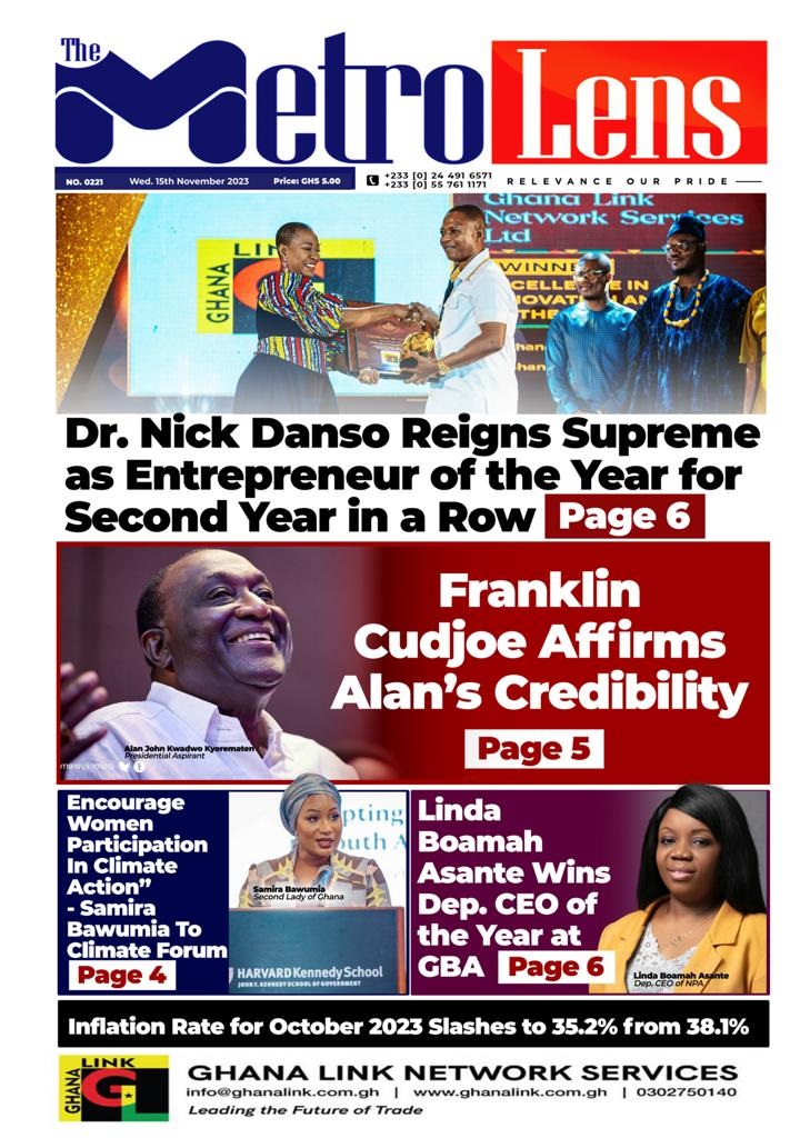 Metro Lens, Wednesday,15th November, 2023 – Ghana News Stand