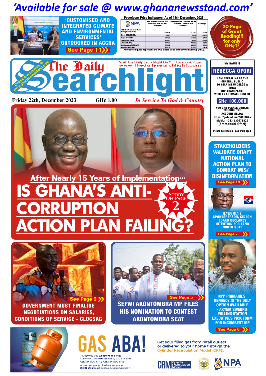 Daily Searchlight Friday