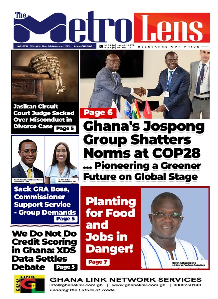 Metro Lens, Wednesday, 6th December, 2023 – Ghana News Stand