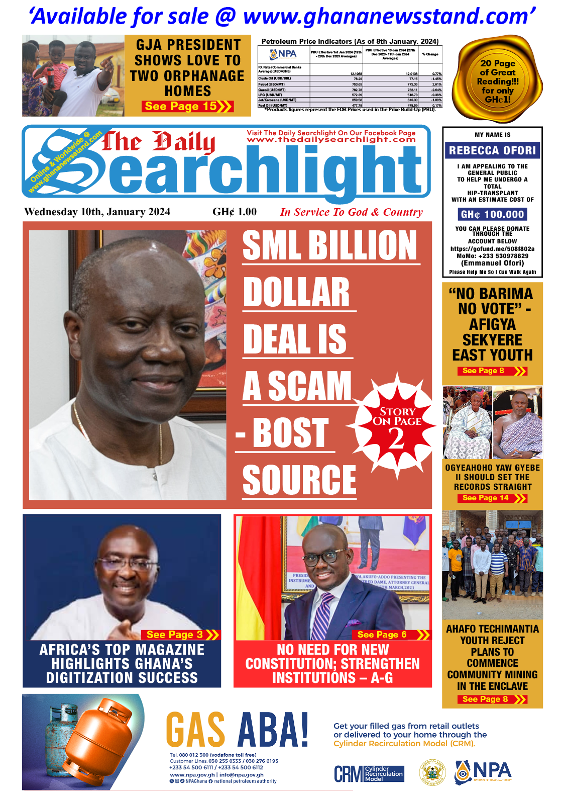 Daily Searchlight Wednesday